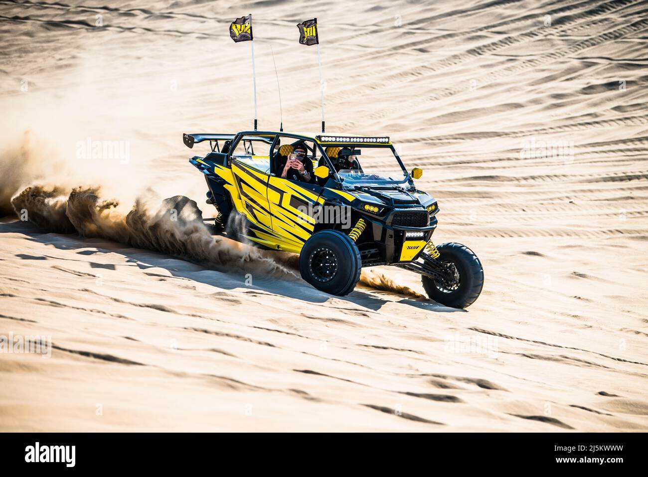 Doha, Qatar- April 22,2022: Off road buggy car in the sand dunes of the ...