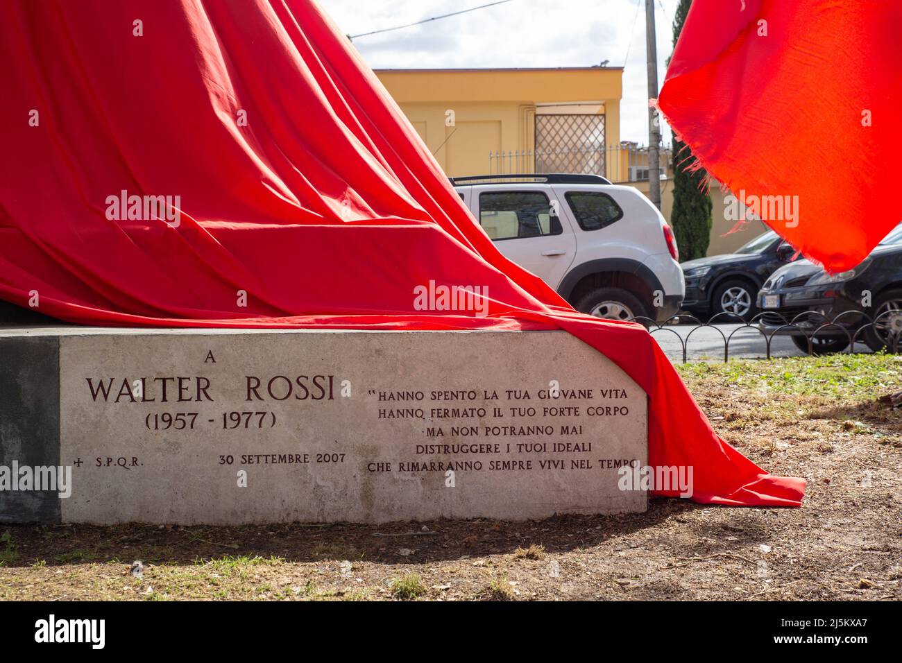 Presentation in Rome of new monument dedicated to Walter Rossi. (Photo ...