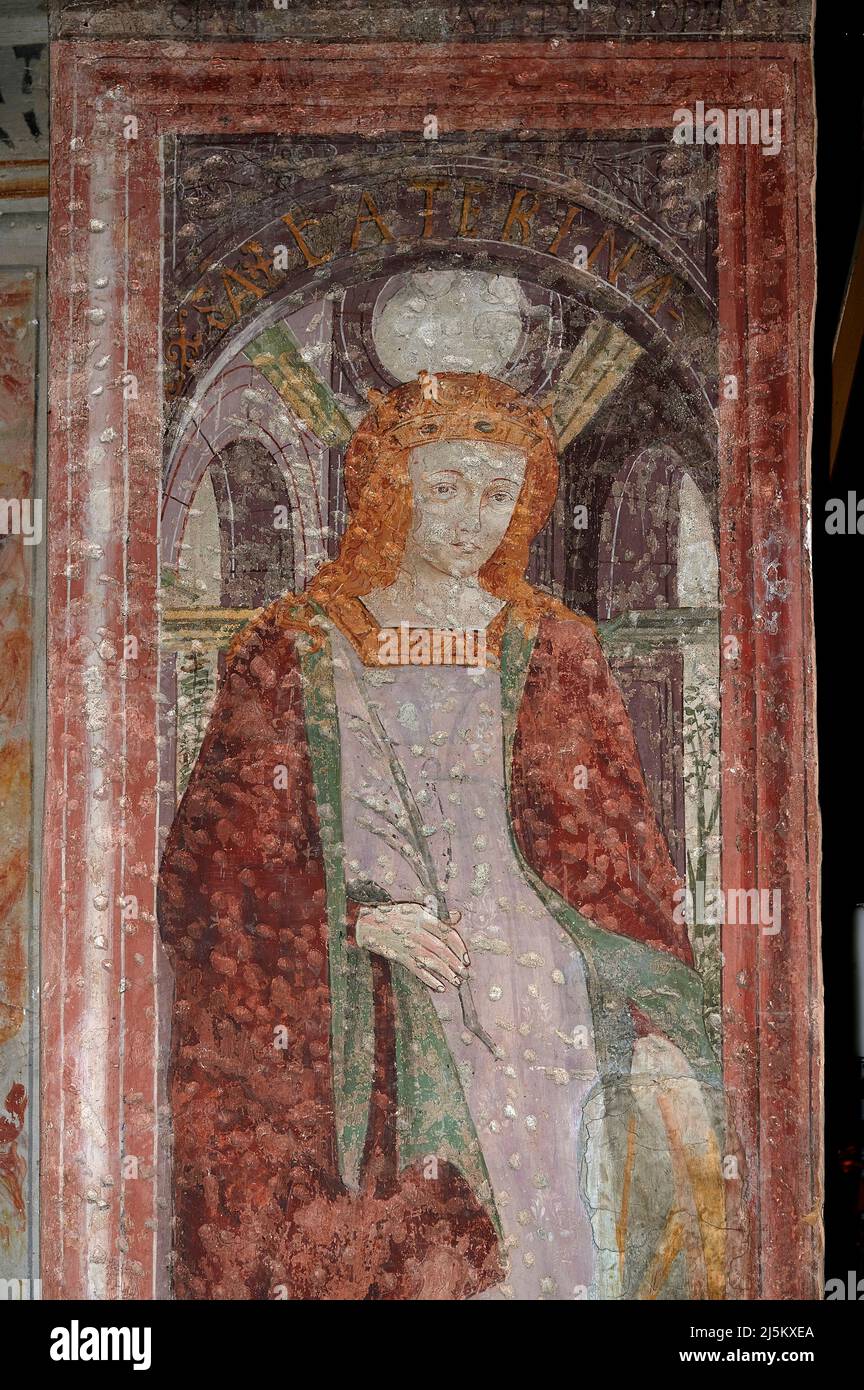 S. Caterina d’ Alessandria - affresco - XV secolo - Groppello Cairoli ...