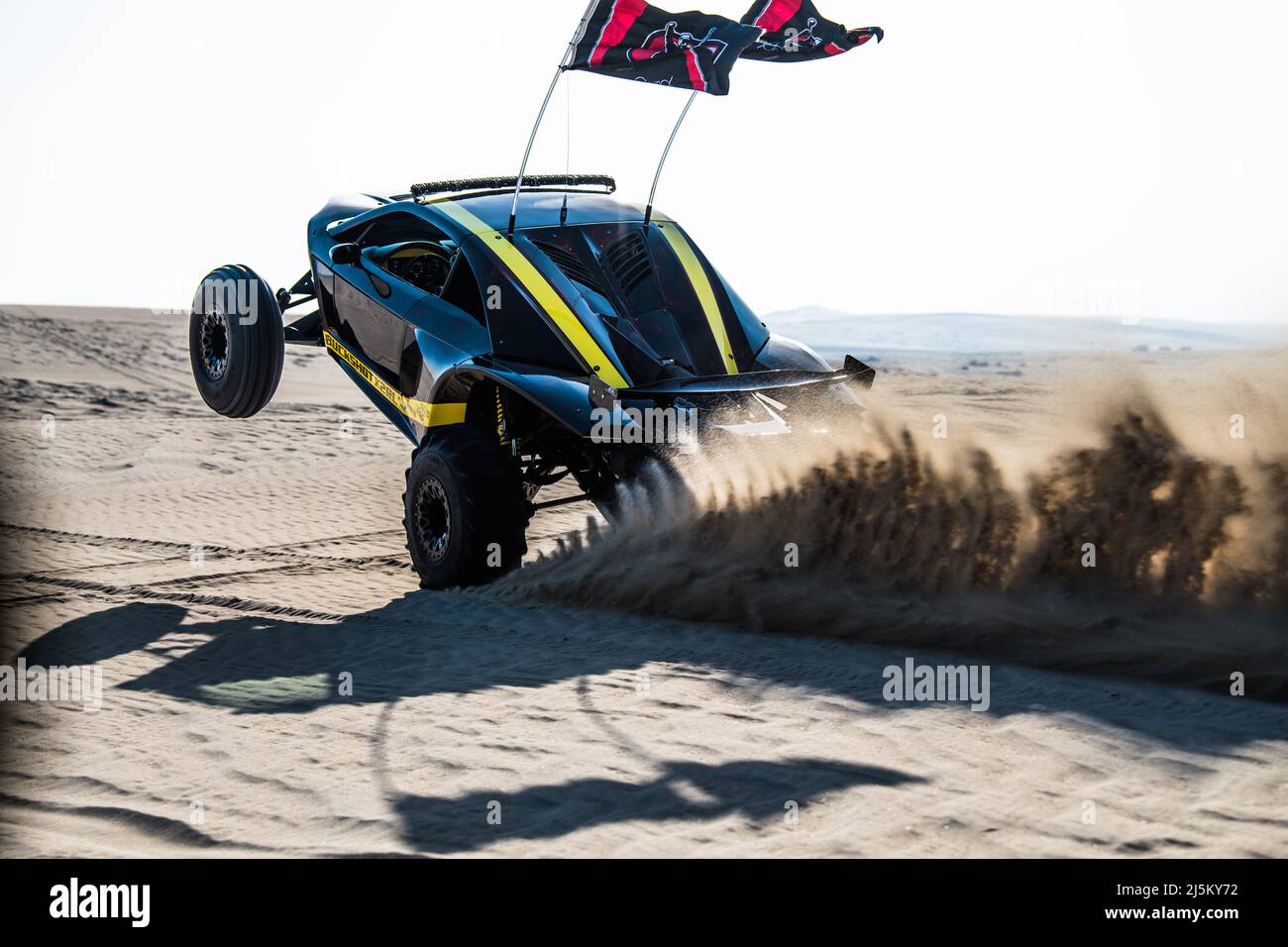 Doha, Qatar- April 22,2022: Off road buggy car in the sand dunes of the ...