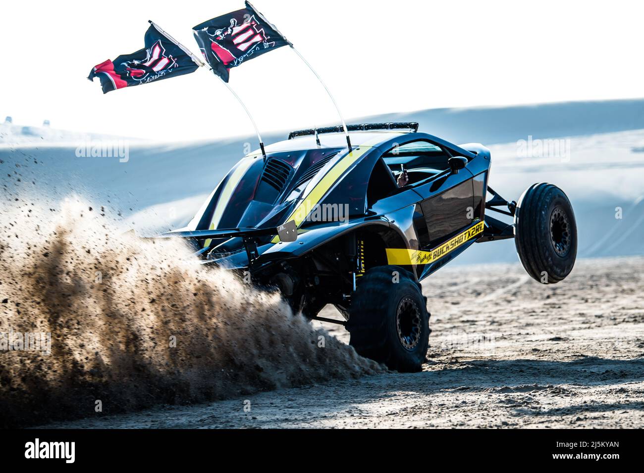Doha, Qatar- April 22,2022: Off road buggy car in the sand dunes of the ...