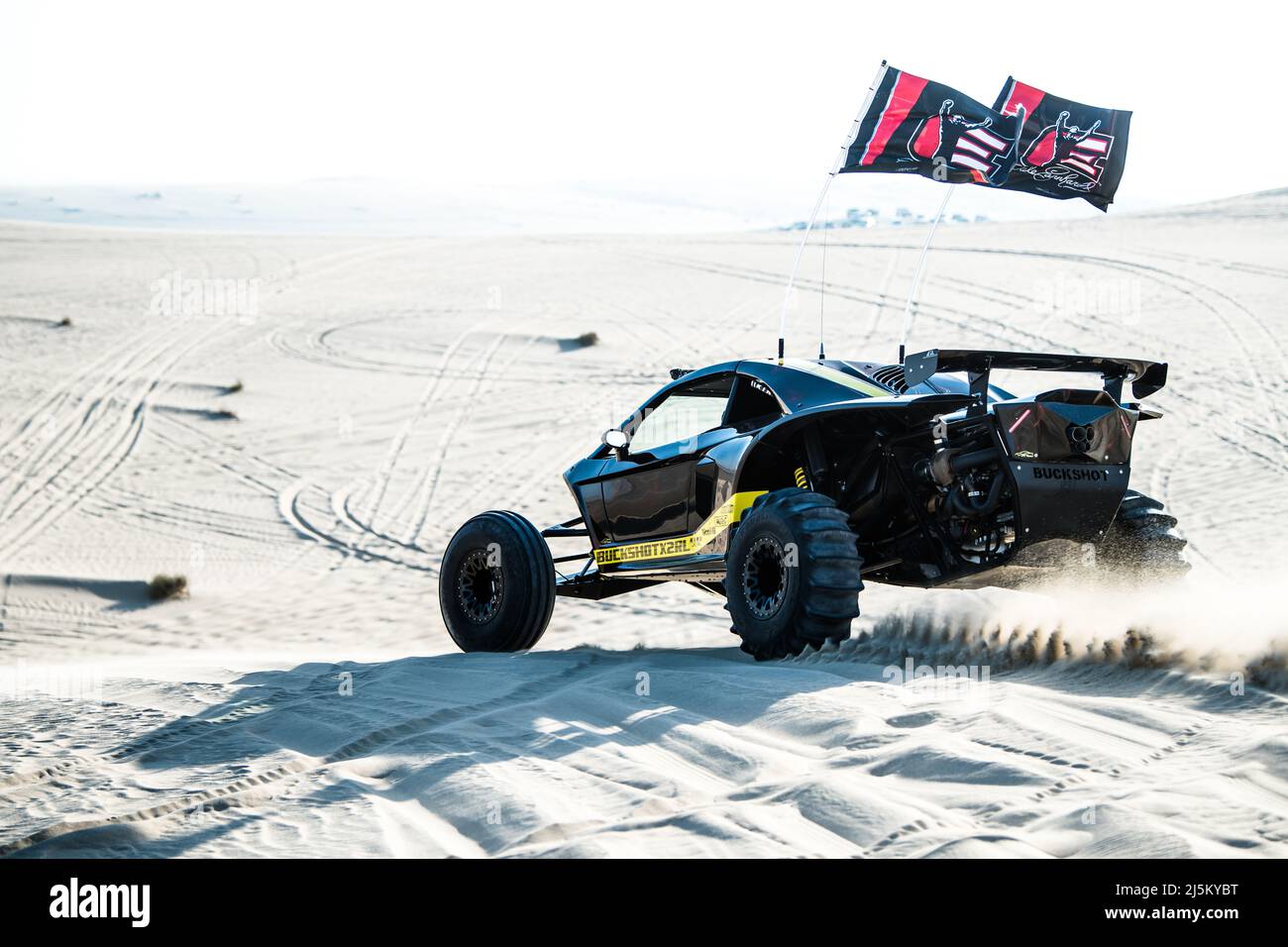 Doha, Qatar- April 22,2022: Off road buggy car in the sand dunes of the ...