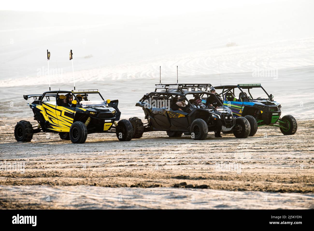 Doha, Qatar- April 22,2022: Off road buggy car in the sand dunes of the ...