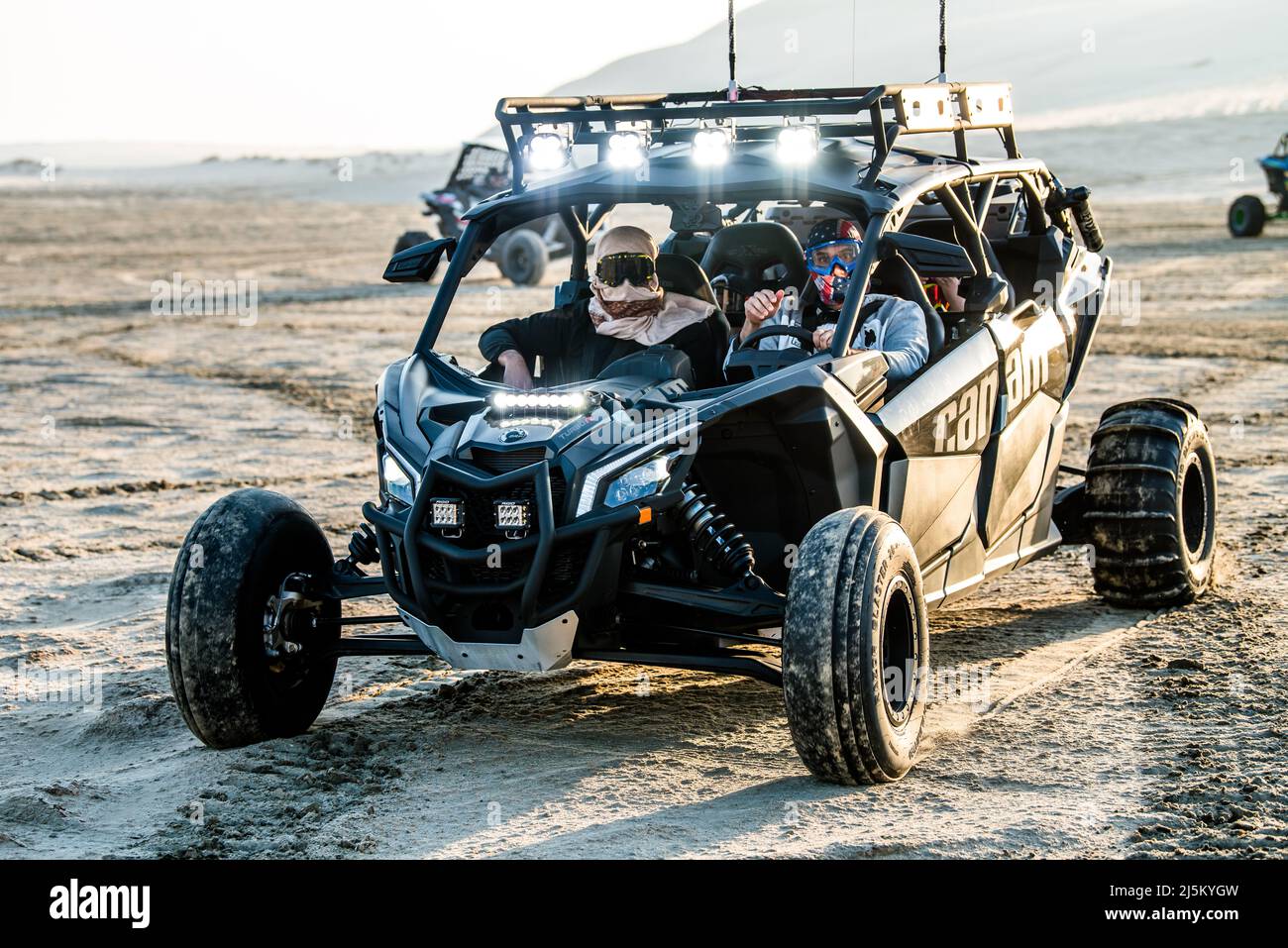Doha, Qatar- April 22,2022: Off road buggy car in the sand dunes of the ...