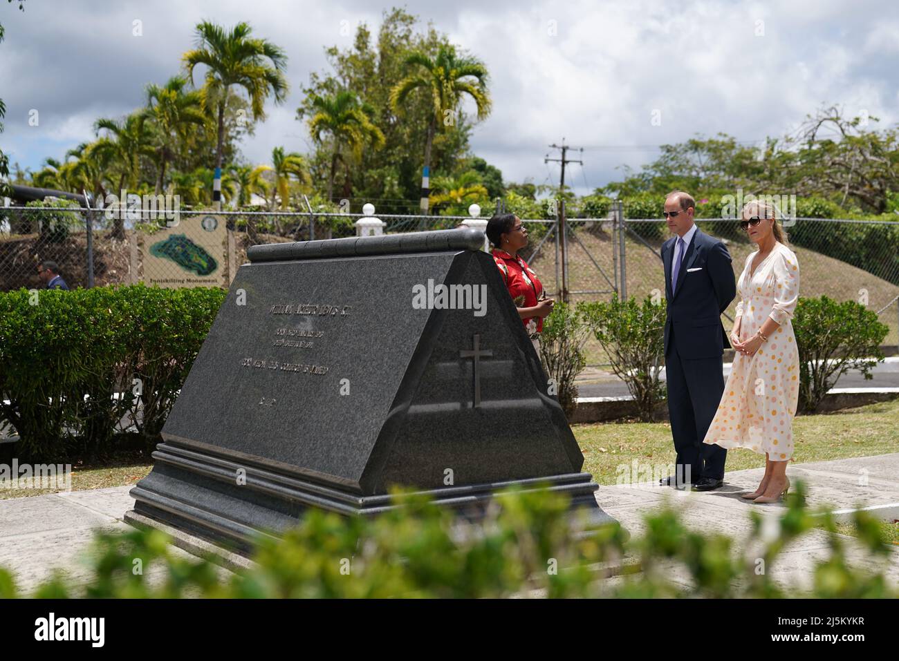 The Earl and the Countess of Wessex during their visit to Morne Fortune ...