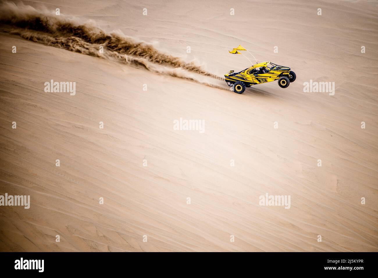Doha, Qatar- April 22,2022: Off road buggy car in the sand dunes of the ...