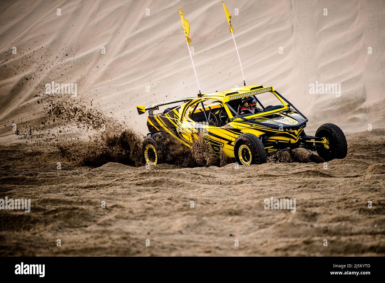 Doha, Qatar- April 22,2022: Off road buggy car in the sand dunes of the ...