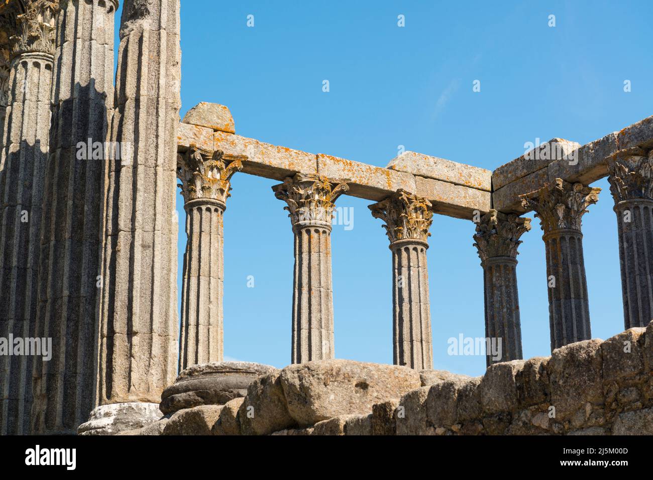 Detail of the Roman Temple in Evora, Portugal Stock Photo - Alamy