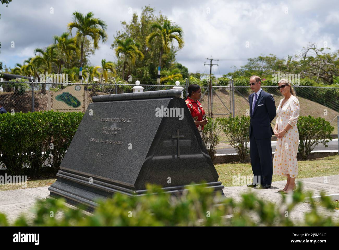 The Earl and the Countess of Wessex during their visit to Morne Fortune ...