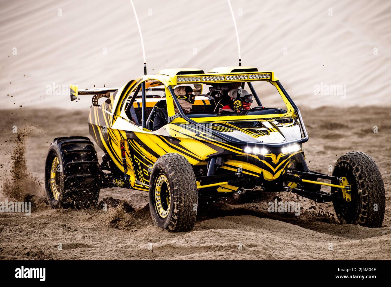 Doha, Qatar- April 22,2022: Off road buggy car in the sand dunes of the ...