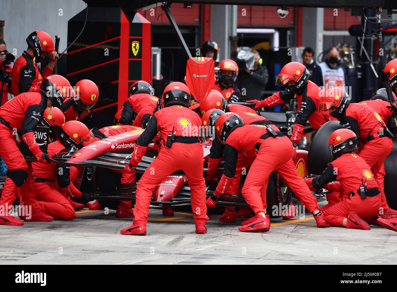 Ferrari f1 75 charles leclerc pit hi-res stock photography and images ...