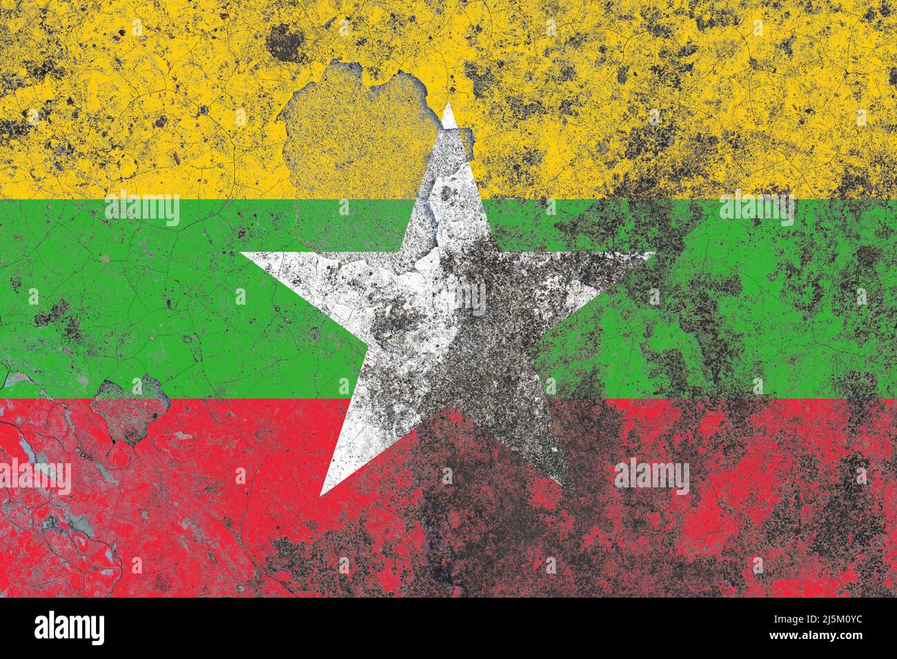Old myanmar flag hi-res stock photography and images - Alamy