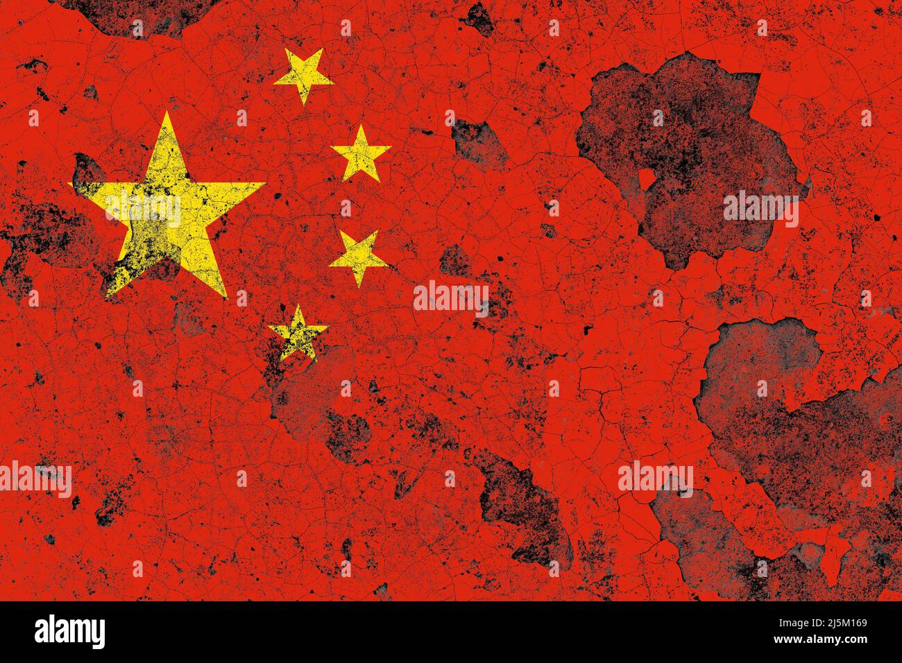 China wall flag crack hi-res stock photography and images - Alamy