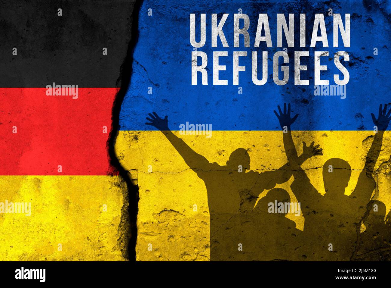 Ukrainian refugees to Germany. War and military conflict, Russia ...