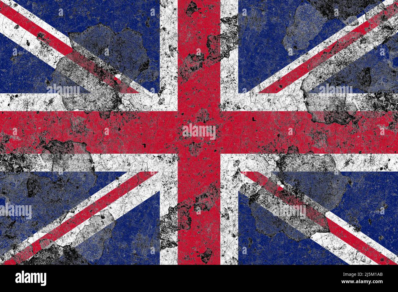 United kingdom flag on a damaged old concrete wall surface Stock Photo ...