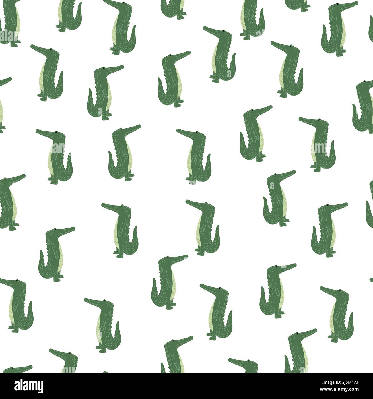 Cute crocodile seamless pattern. Background with funny alligator in ...