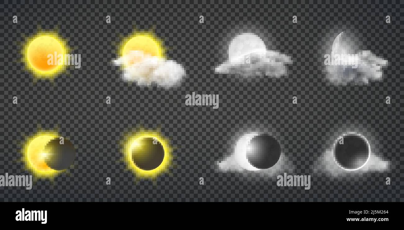 Sun activity or weather forecast, moon calendar 3d realistic vector ...