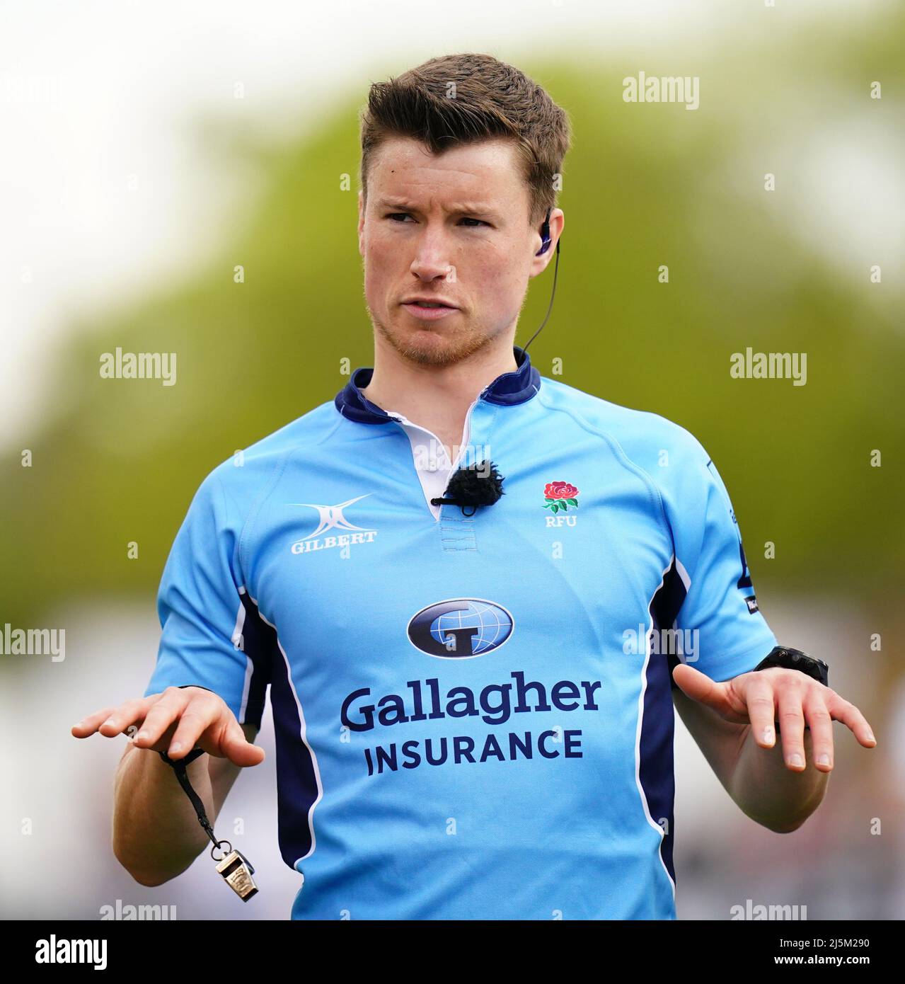 Referee Craig Maxwell-Keys during the Gallagher Premiership match at ...