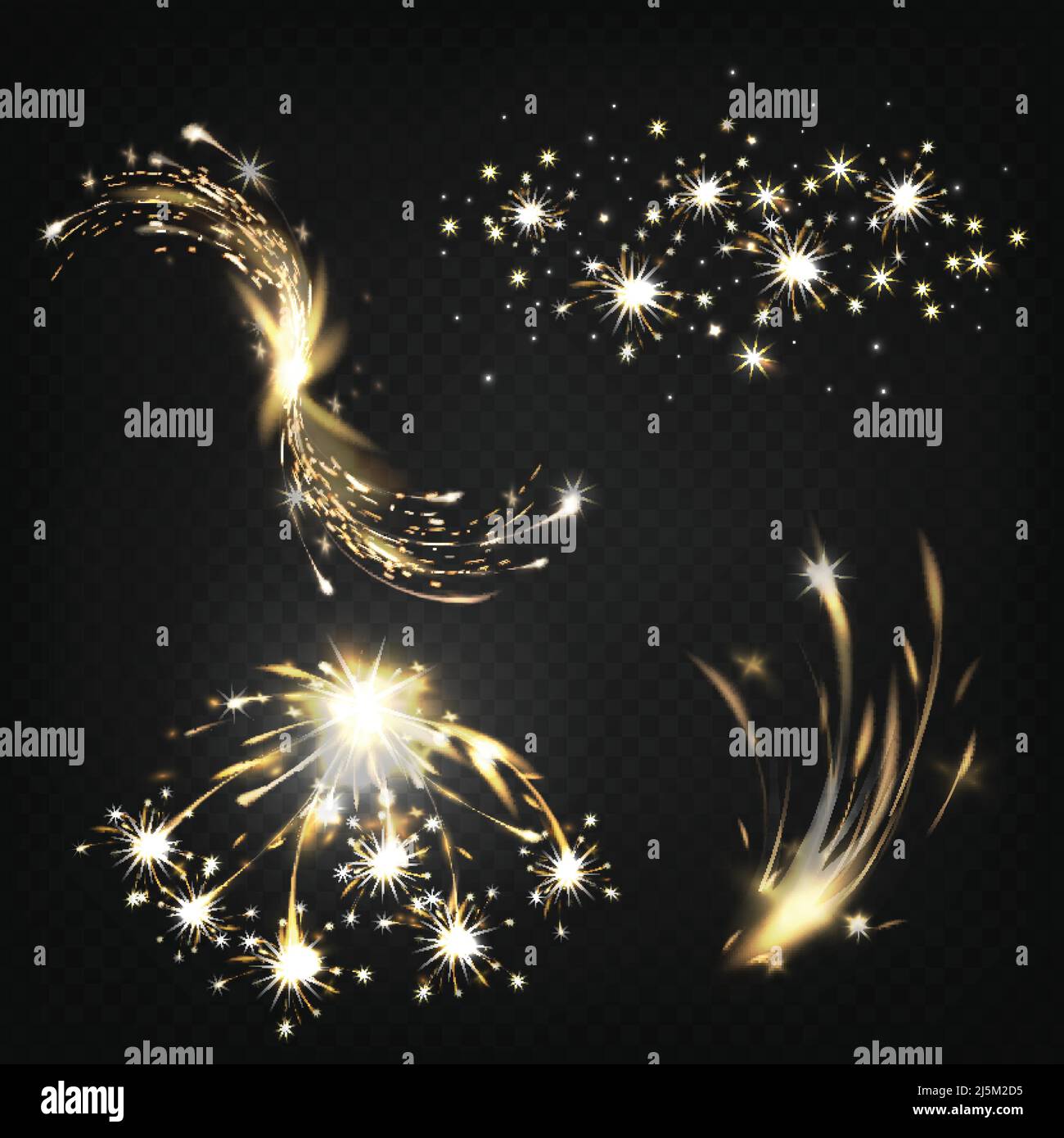 Sparkles or burning particles fly off from fired sparkler realistic ...