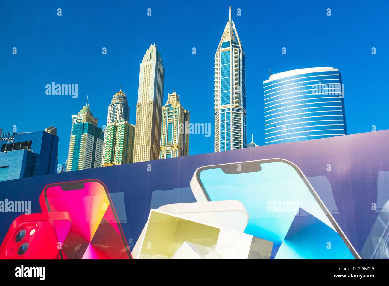 Modern buildings of Dubai Marina. The district is packed with ...