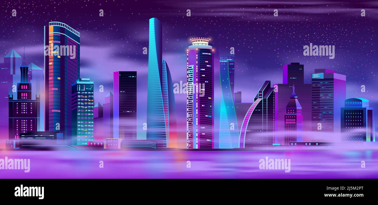 Fog mist sea night Stock Vector Images - Alamy