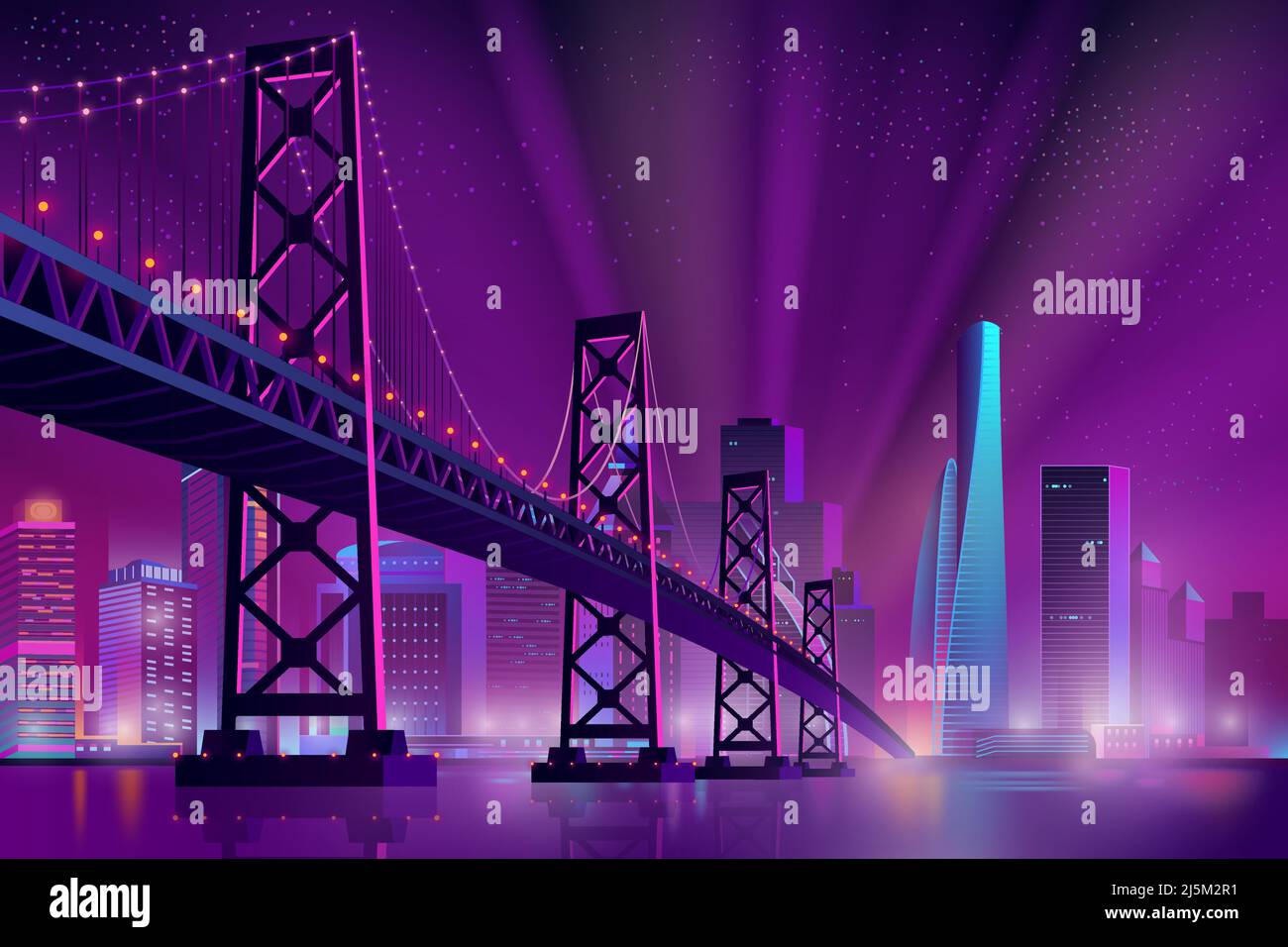 City skyline across sea Stock Vector Images - Alamy