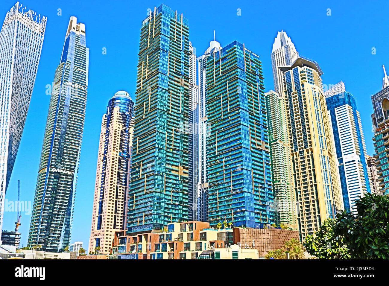Modern buildings of Dubai Marina. The district is packed with ...