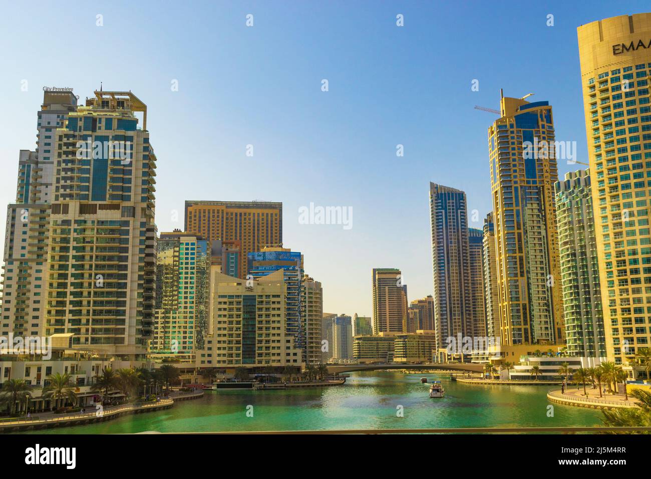 Modern buildings of Dubai Marina. The district is packed with ...