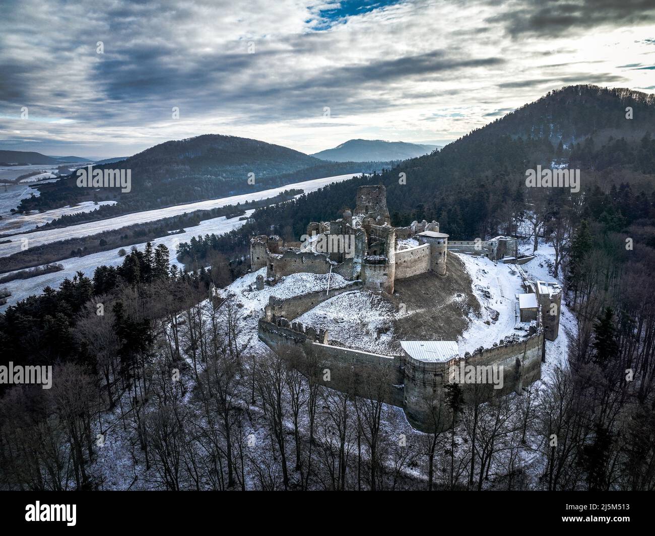 Aerial view of castle in Zborov village in Slovakia Stock Photo - Alamy