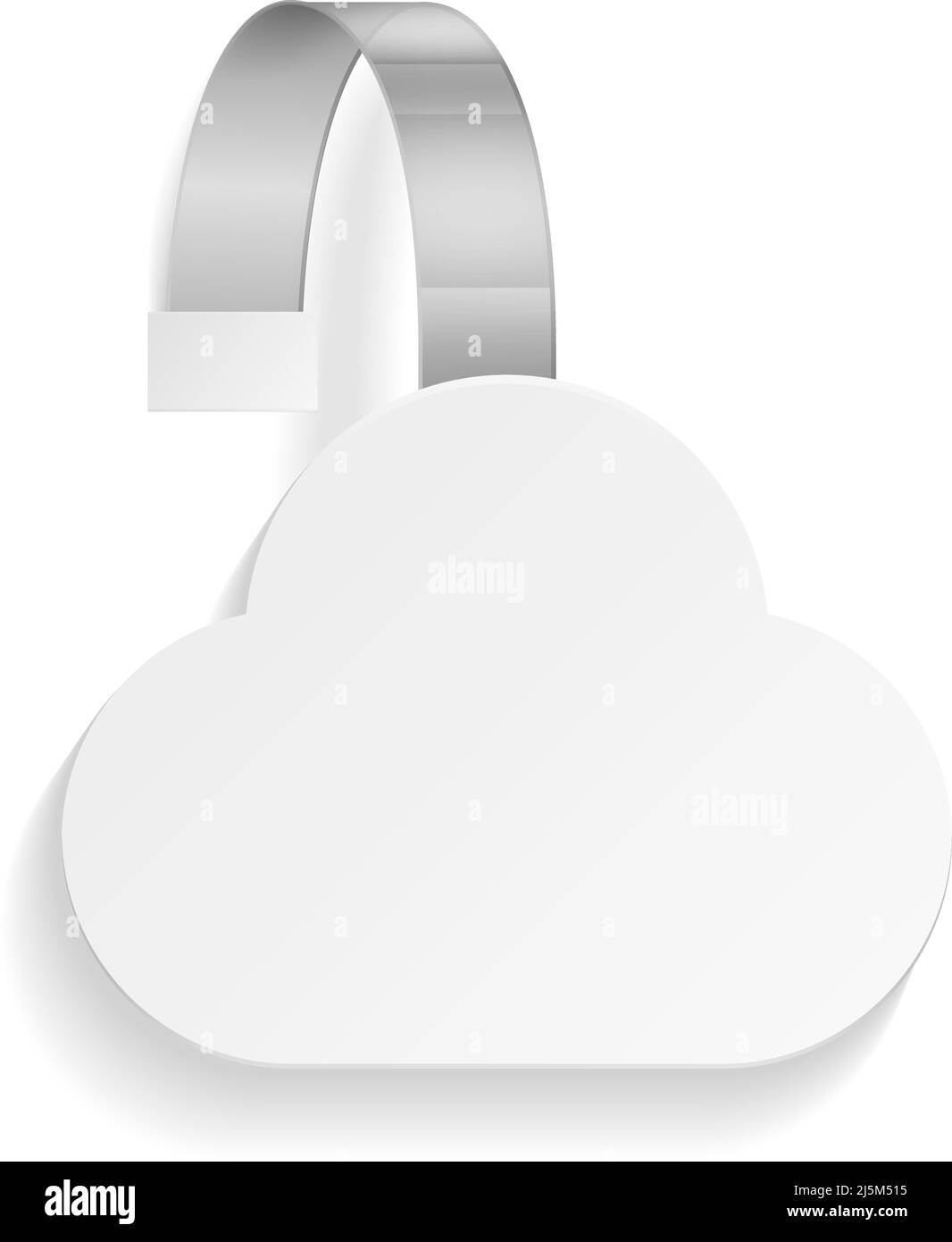 Cloud shape hanging dangler. Blank wobbler mockup Stock Vector Image ...