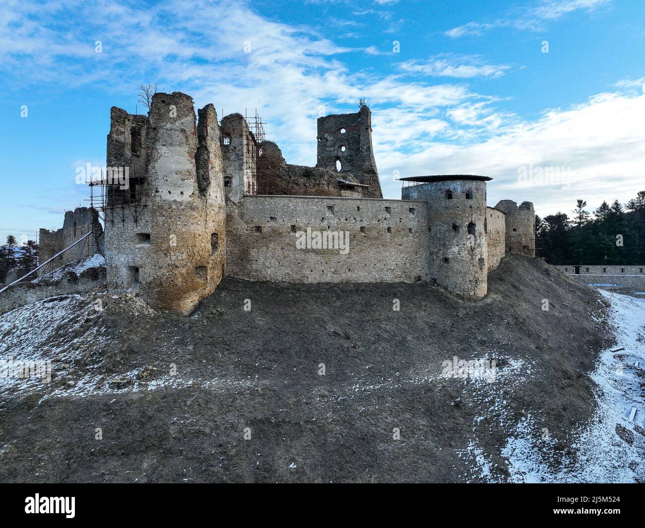 Aerial view of castle in Zborov village in Slovakia Stock Photo - Alamy