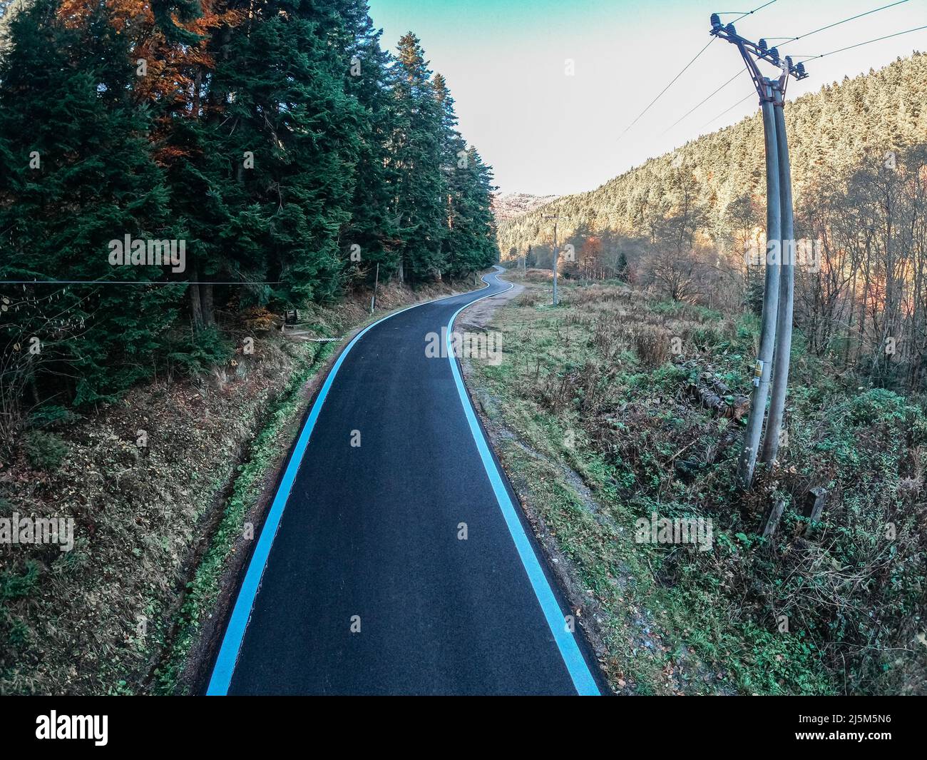 Aerial view of the road in Gelnica, Slovakia Stock Photo - Alamy