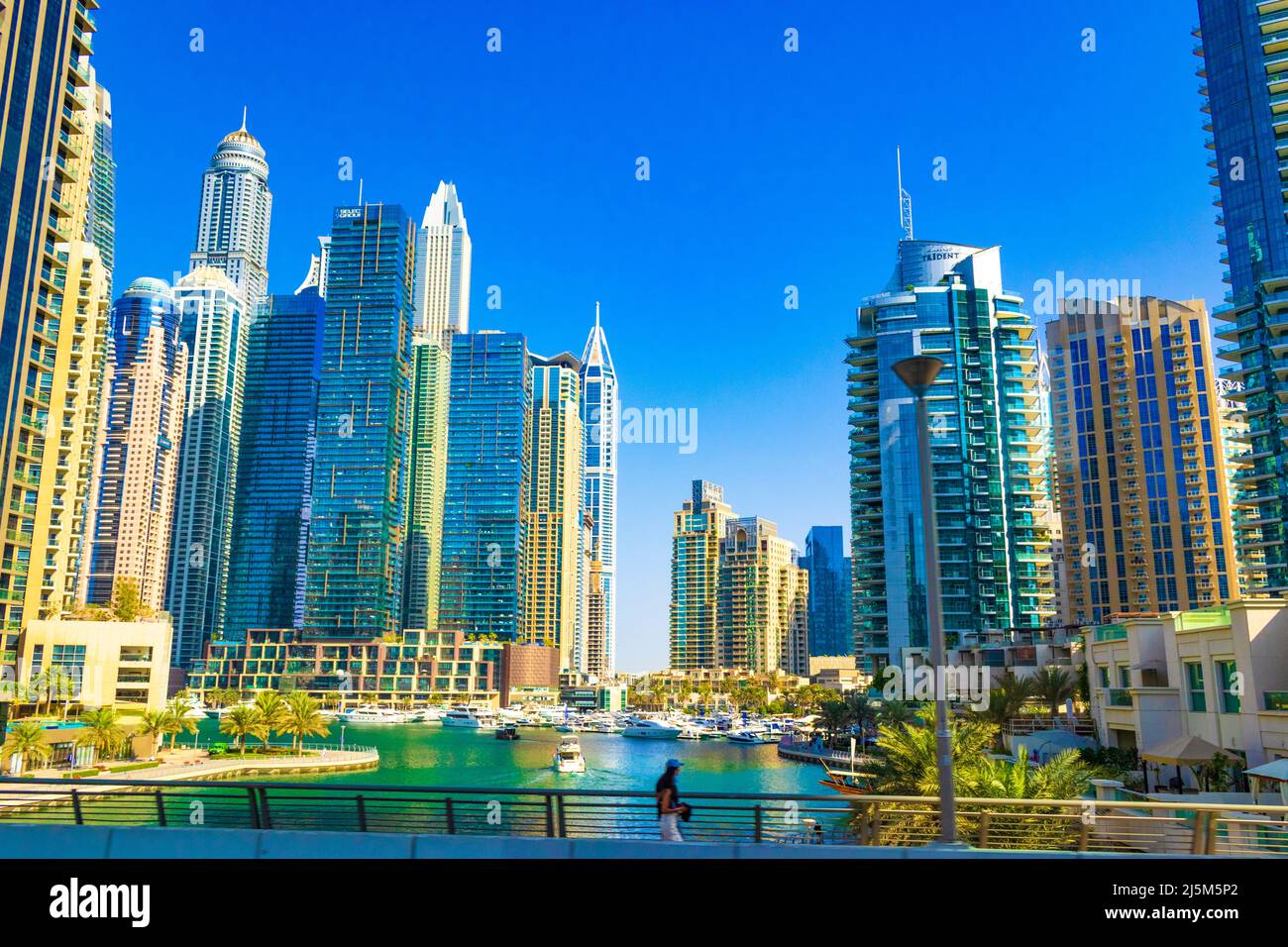 Modern buildings of Dubai Marina. The district is packed with ...