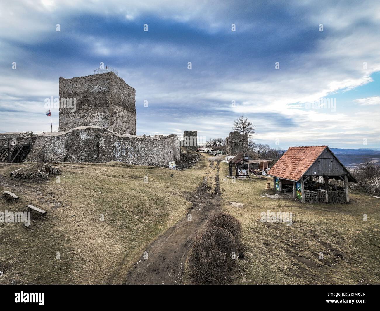 A view of the castle in Veľký Šariš in Slovakia Stock Photo - Alamy