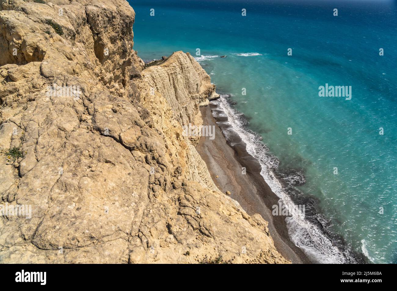 Strand an der Steilküste vom Kap Aspro bei Pissouri, Zypern, Europa ...