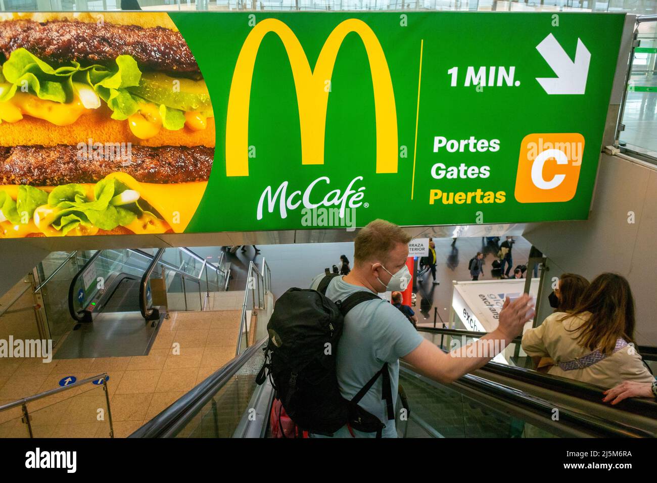 Barcelona, Spain, Advertising Posters People in "Aeroport Barcelona-El ...