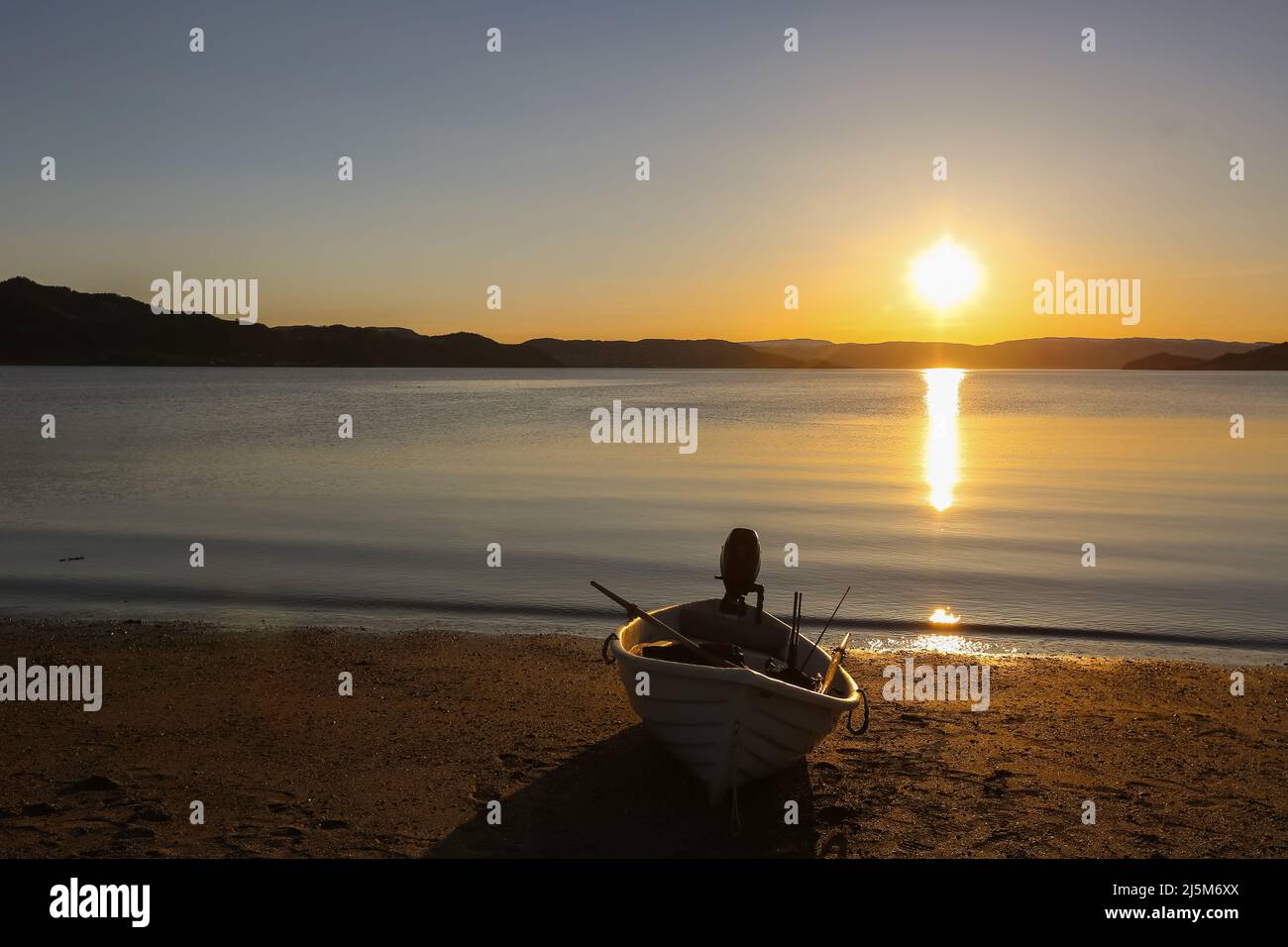 View of the Trondheim fjord and the beach Oesanden Stock Photo - Alamy