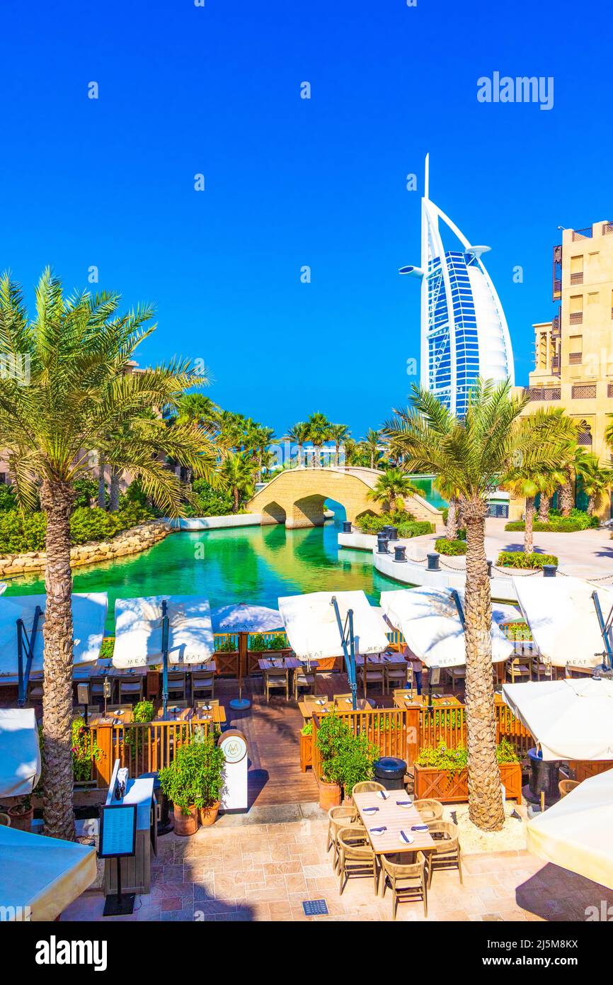View of Souk Madinat Jumeirah- Bazaar in traditional Middle Eastern ...