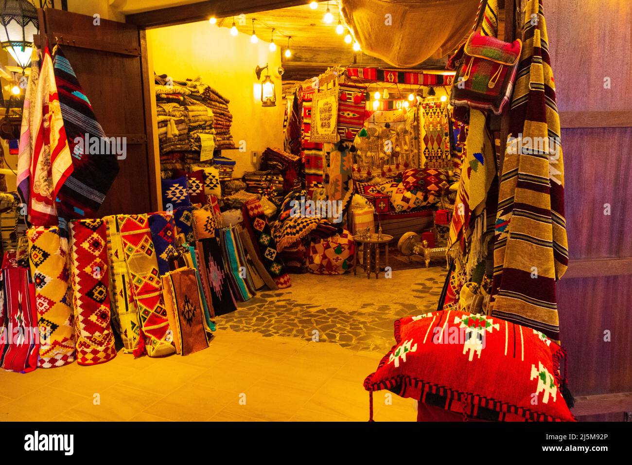 View of Souk Madinat Jumeirah- Bazaar in traditional Middle Eastern ...