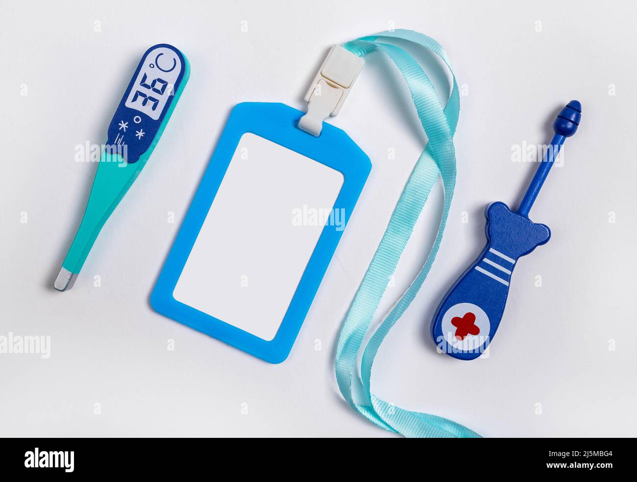 Doctor kit for kids. Medical tools with mockup. Pediatrics, health care ...