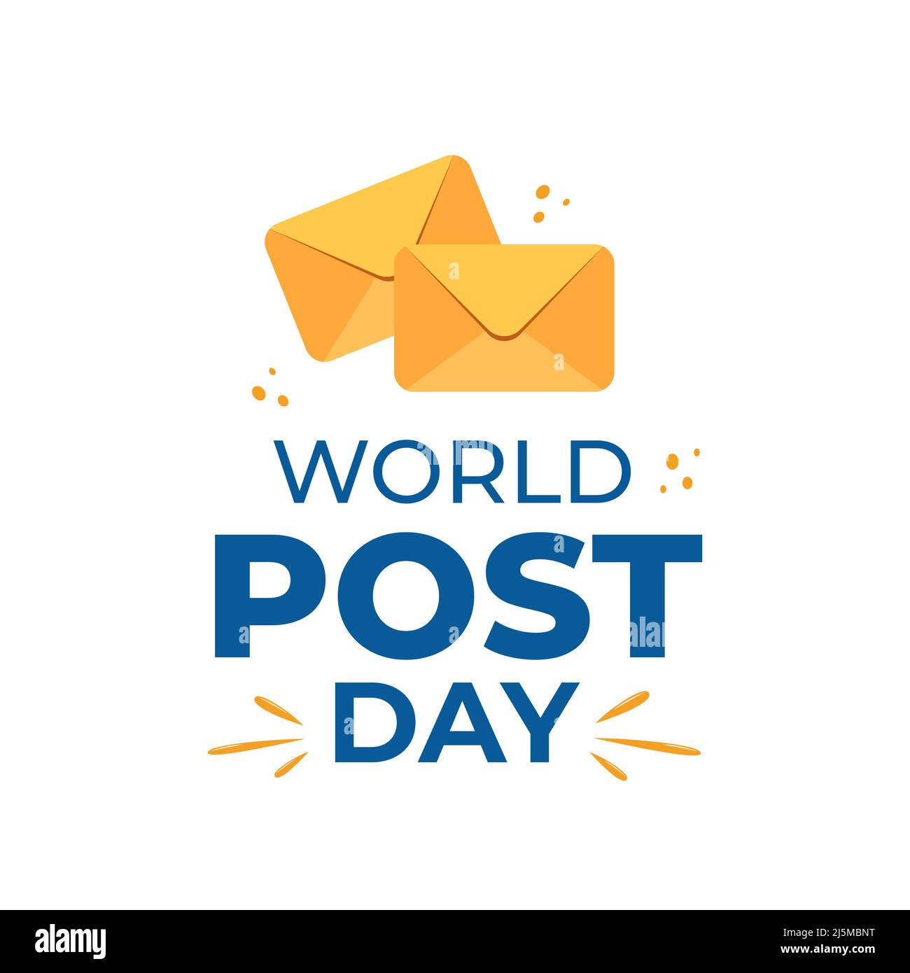 World post day design template with envelopes. Simple design for ...