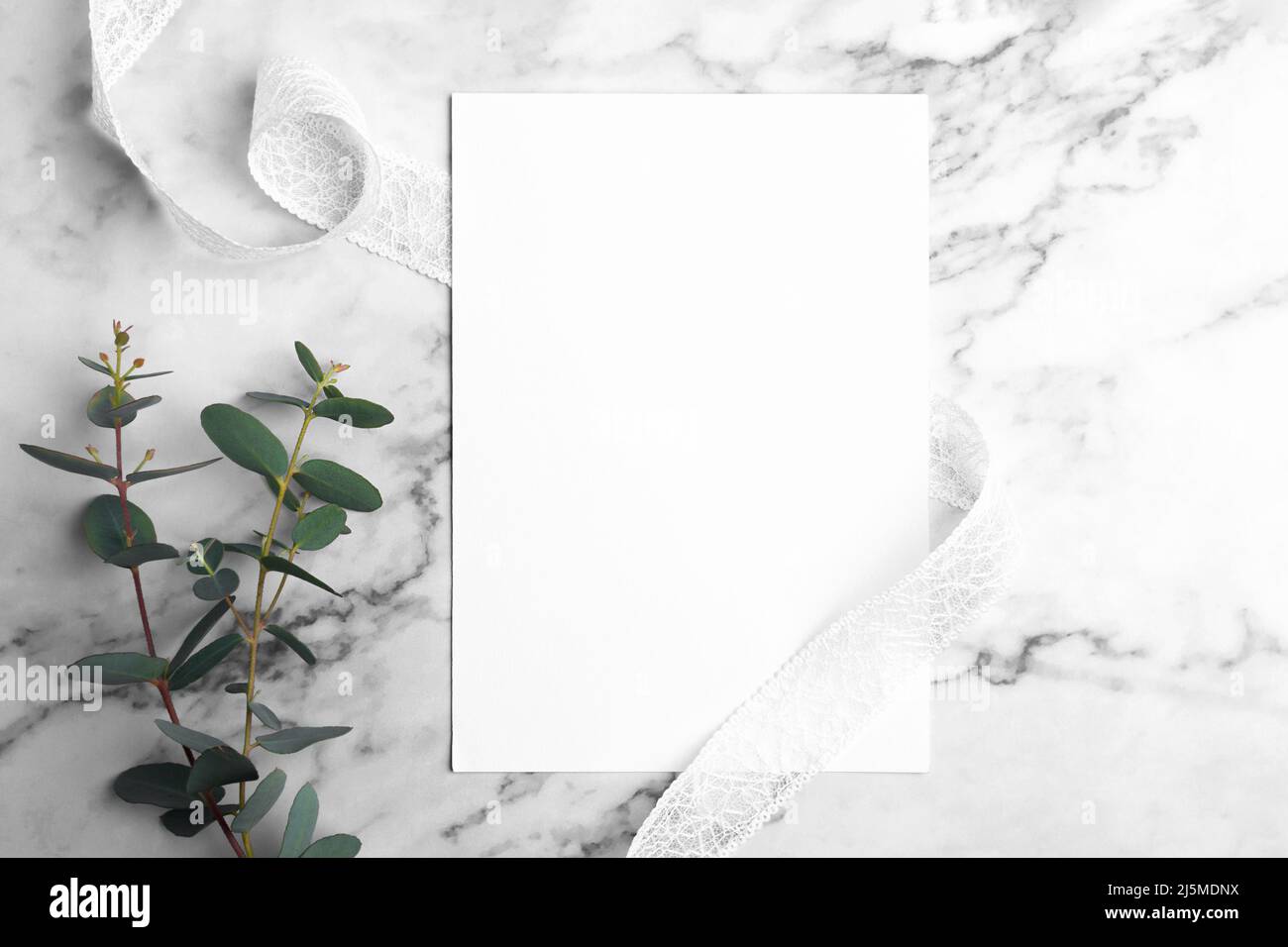 Wedding stationery invitation cards mockup 5x7 on neutral grey marble ...