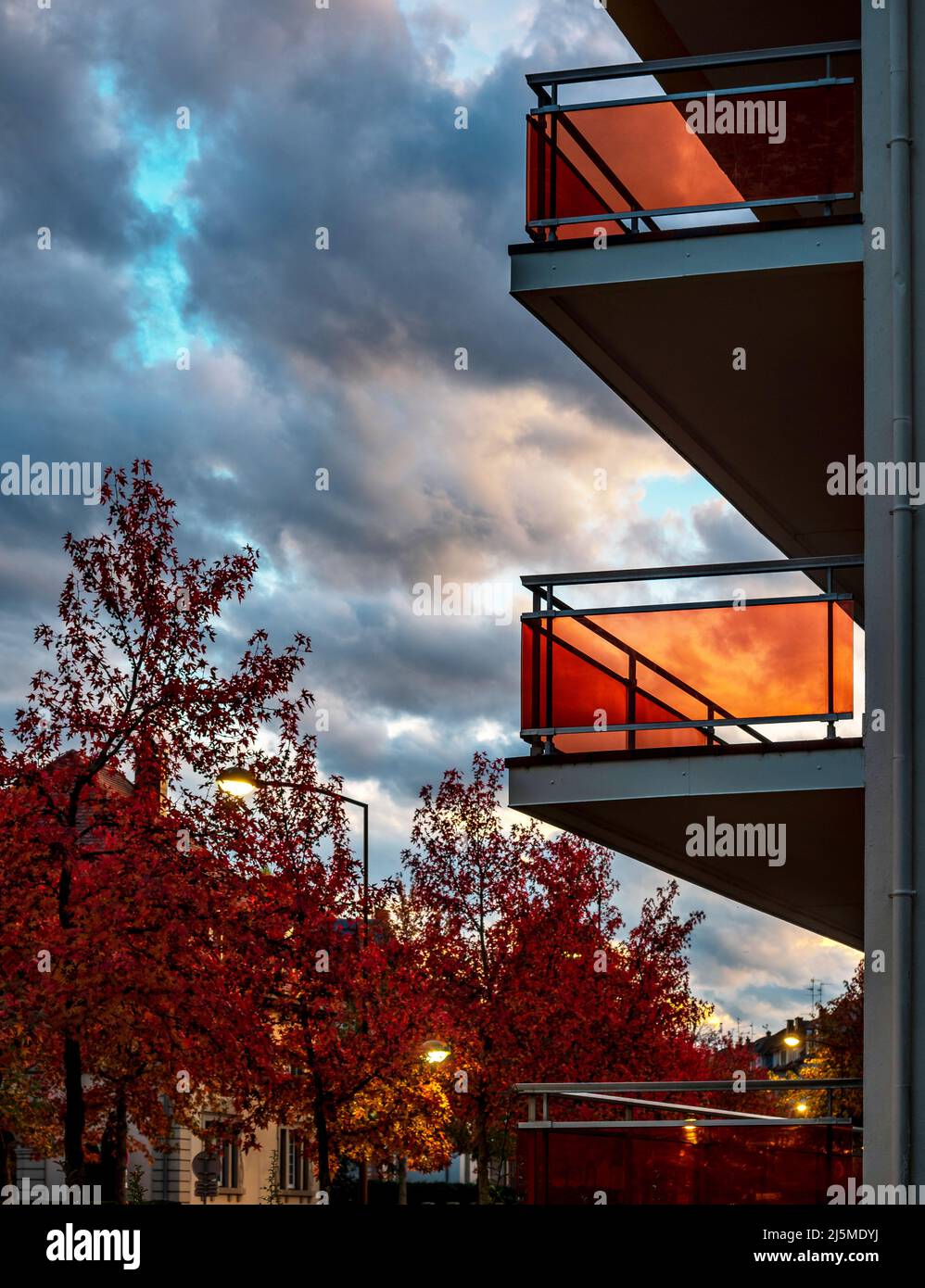 New modern high-rise residential apartments in Strasbourg. France Stock ...