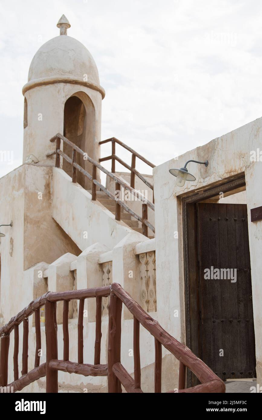 Doha ,Qatar-April 20,2022: Al Wakrah Market is built in a traditional ...