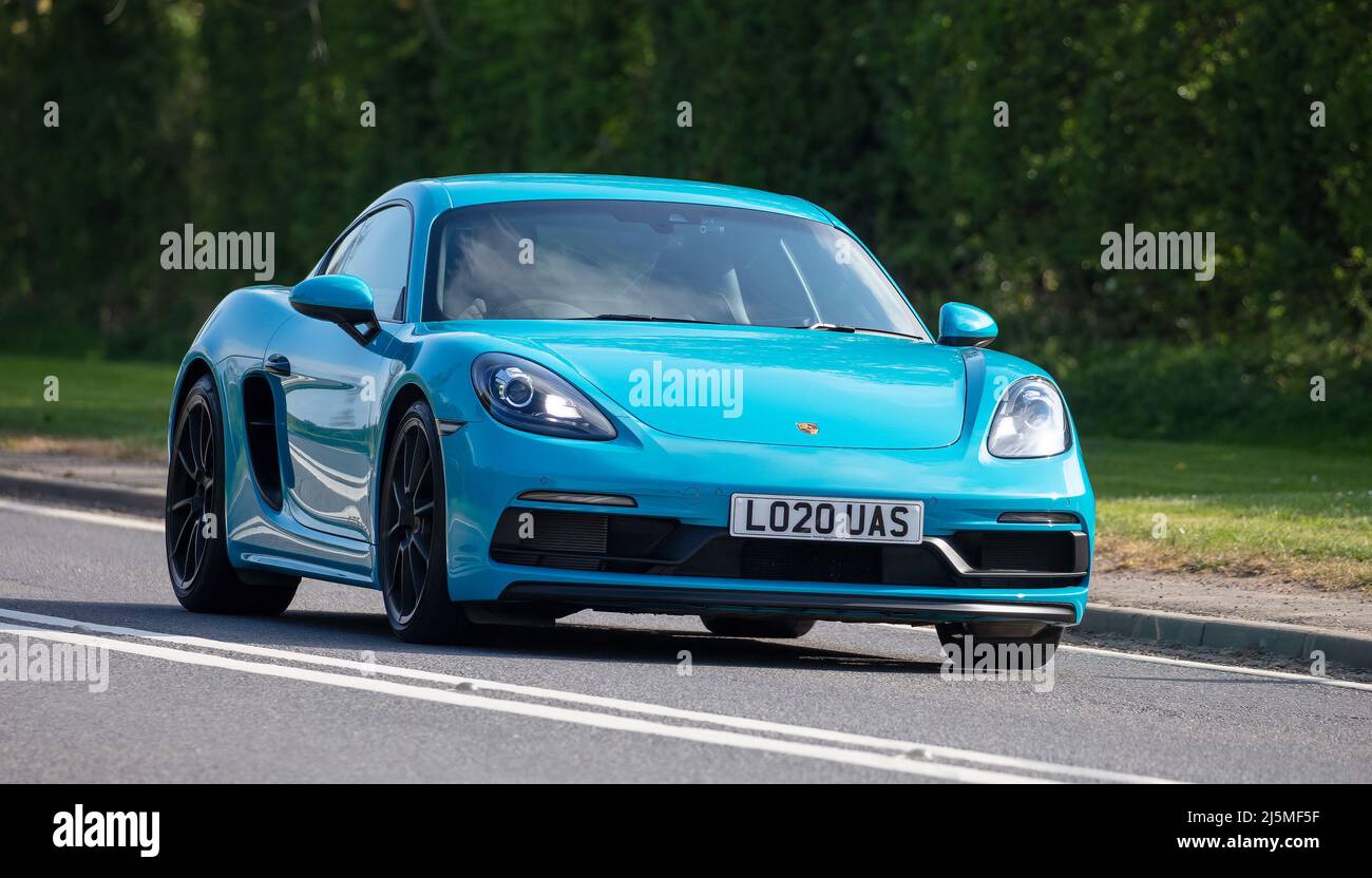 2020 bright blue Porsche Boxster Stock Photo - Alamy