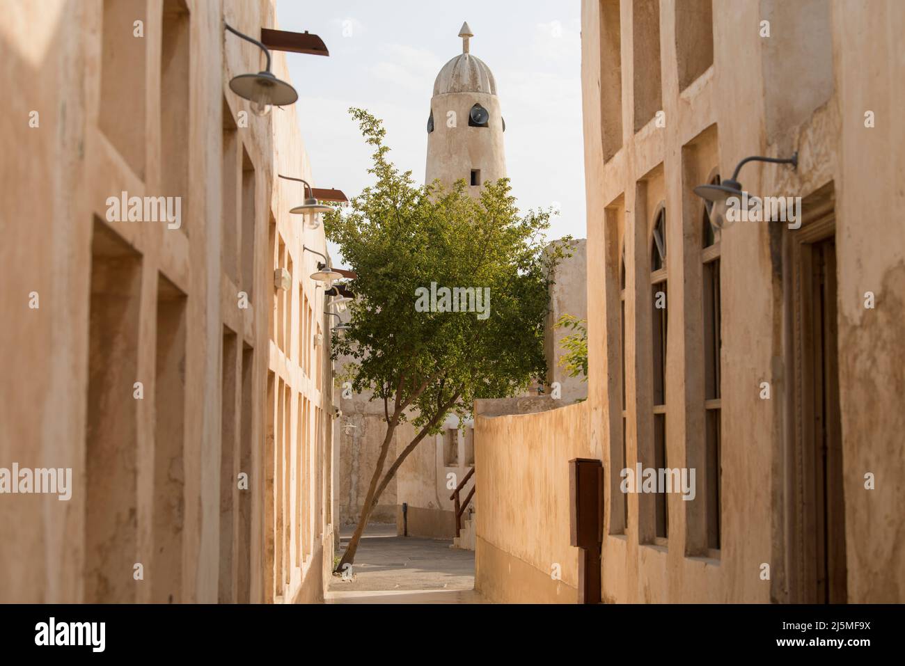 Doha ,Qatar-April 20,2022: Al Wakrah Market is built in a traditional ...