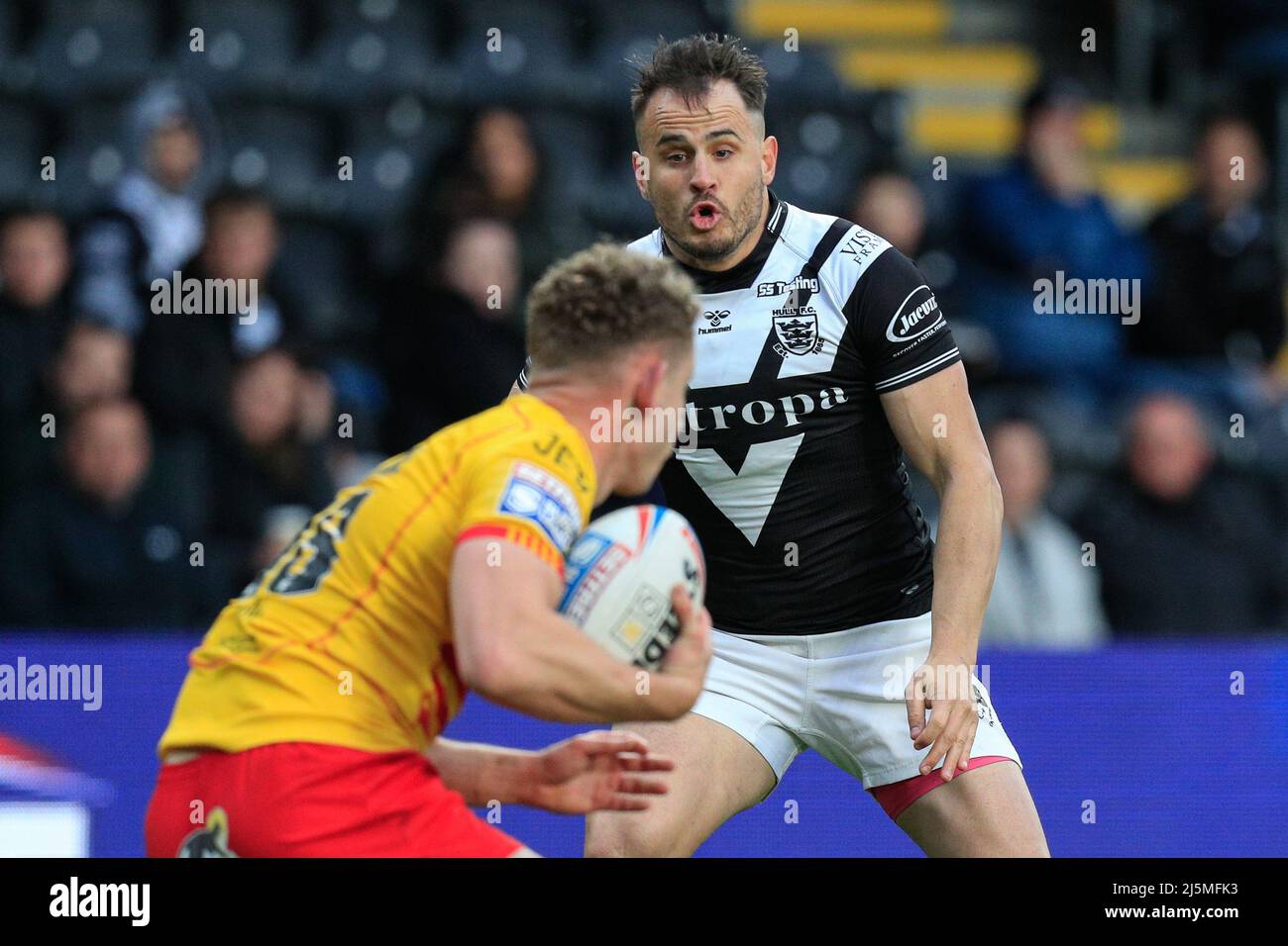 Hull, UK. 24th Apr, 2022. Josh Reynolds #6 of Hull FC in action during ...