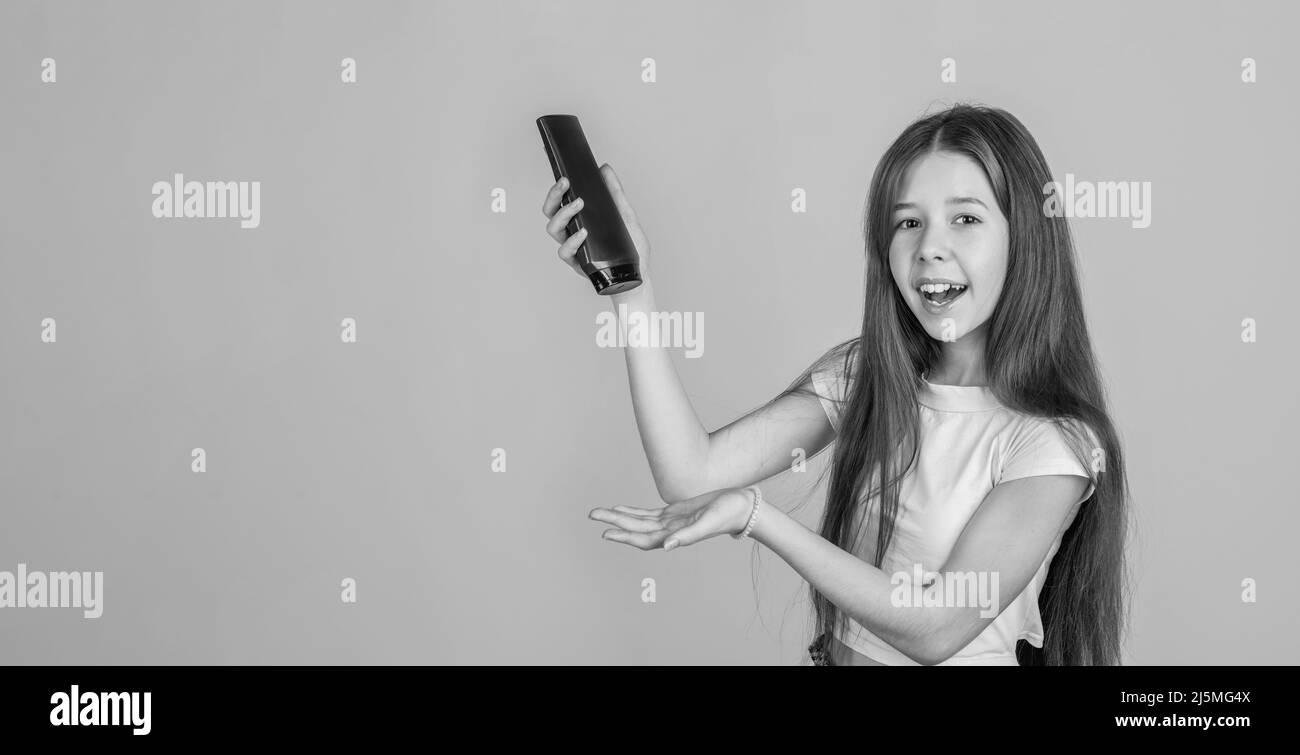 shampooing hair in salon. daily habits and personal care. child use ...