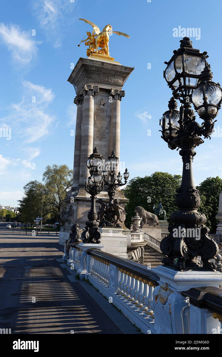 The famous Alexandre III bridge , Paris, France Stock Photo - Alamy