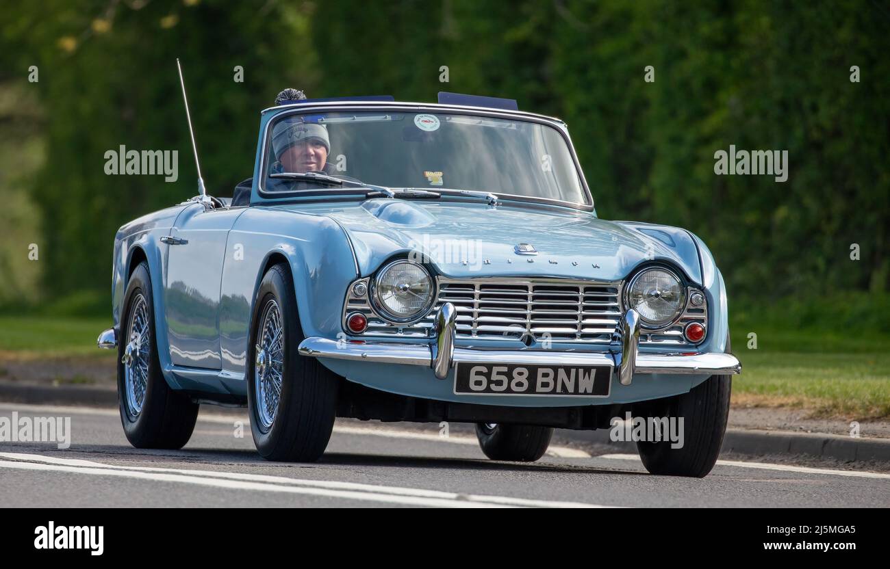 1962 blue Triumph TR4 Stock Photo - Alamy